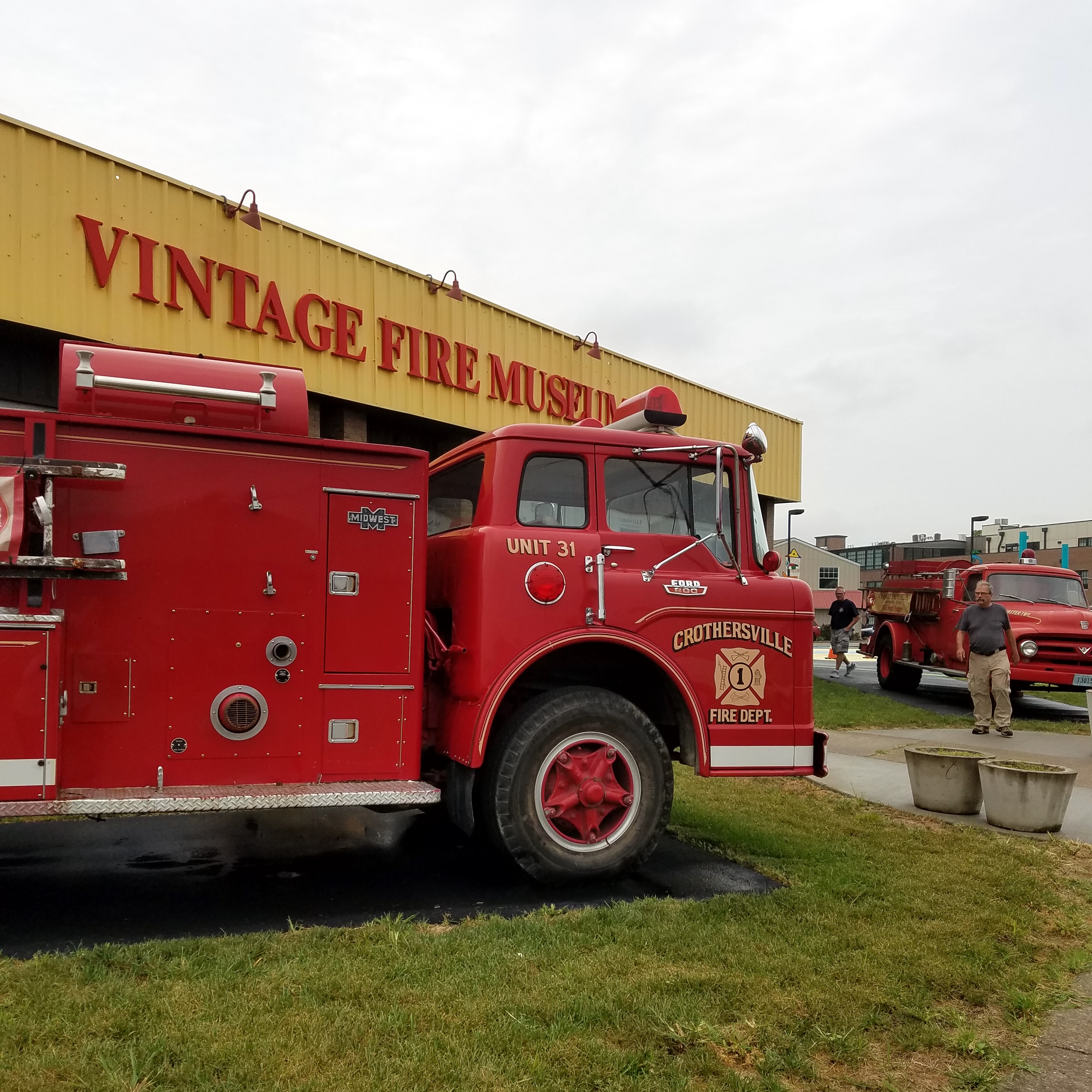 Outdoor exhibits of working fire engines at the Vintage Fire Museum ...